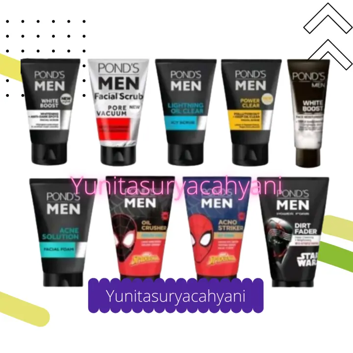 PONDS MEN FACIAL WASH BRIGHT BOOST SABUN MUKA PENCERAH 100G -Pore ...