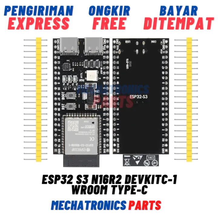 ESP32 S3 N16R2 DevKitC-1 WROOM Type-C ESP32-S3 Modul | Lazada Indonesia