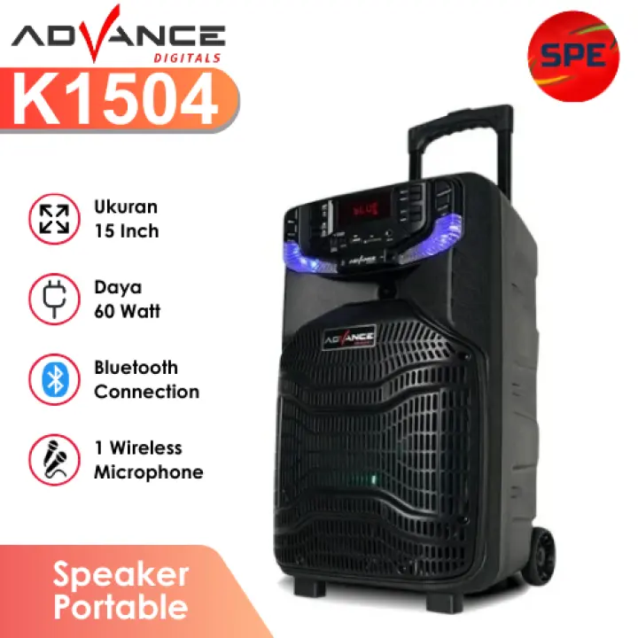 SPEAKER PORTABLE ADVANCE UKURAN 15 INCH K1504 GARANSI RESMI (MEDAN ...