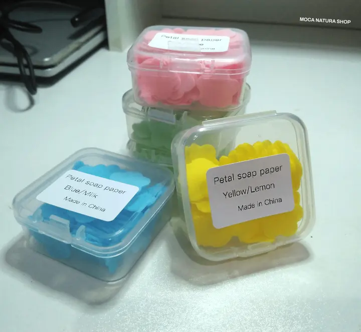 SABUN SEKALI PAKAI PETAL SOAP PAPER SABUN KERTAS MINI SABUN KERTAS ...