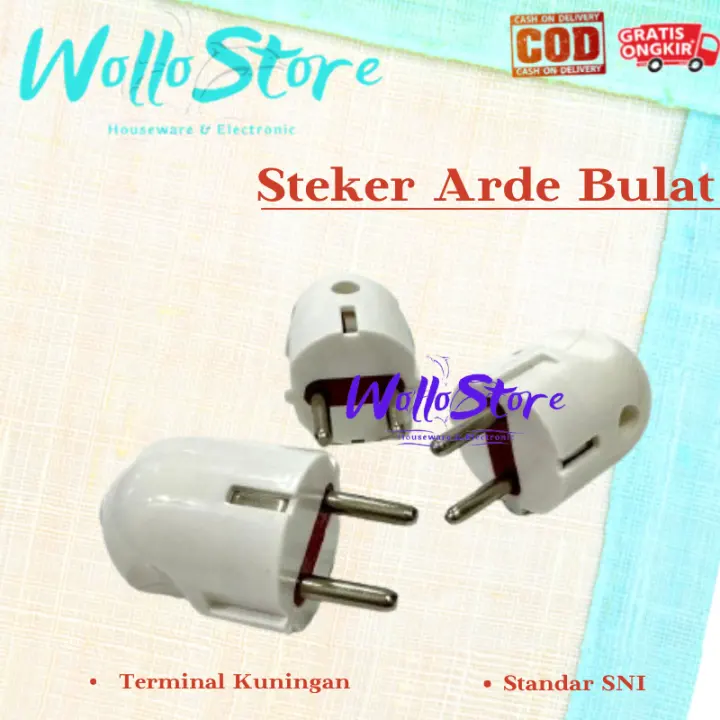 Steker Arde Bulat SNI / Colokan Listrik Arde Standar SNI | Lazada Indonesia