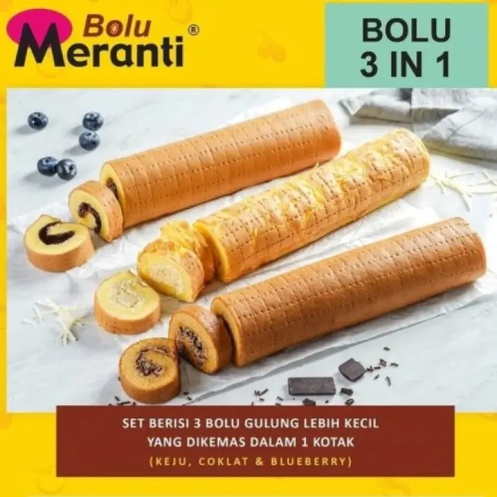 Meranti Bolu 3 in 1 ( Coklat, Blueberry, keju ) | Lazada Indonesia