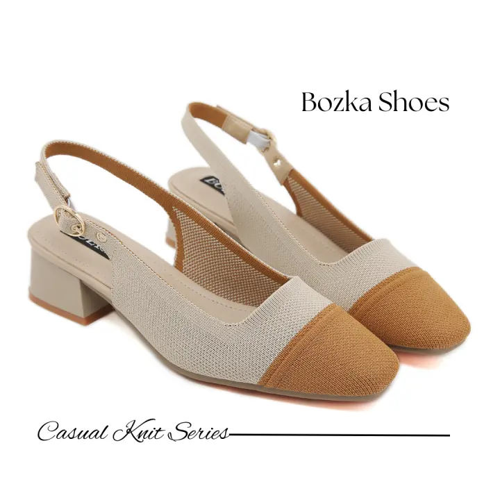 Bozka Sepatu sandal wanita rajut heels 4cm Stellar | Lazada Indonesia