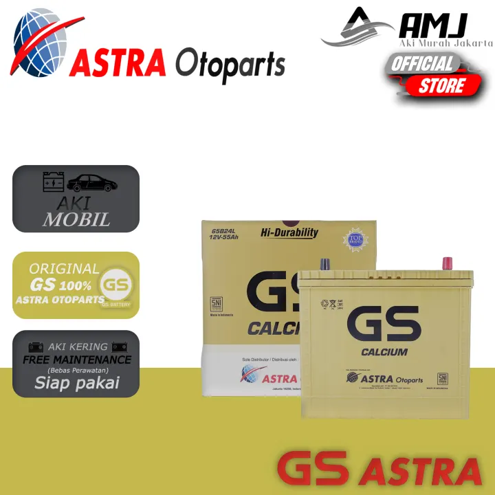 Aki Mobil Suzuki Baleno Matic GS ASTRA CALCIUM NS60L / 65B24L 12V 55Ah ...