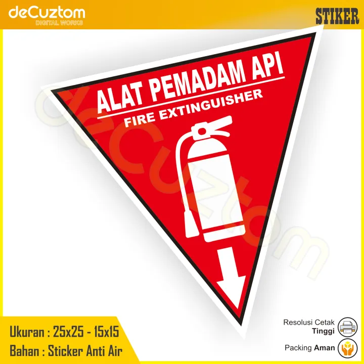 Stiker Sign K3 Rambu Safety Segitiga APAR Stiker Label Simbol Segitiga ...