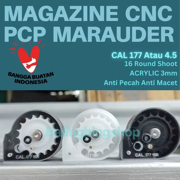 Magazin cnc 16 Round Cal 4.5 PCP 100% Presisi Anti Macet Anti Pecah-All varians | Lazada Indonesia