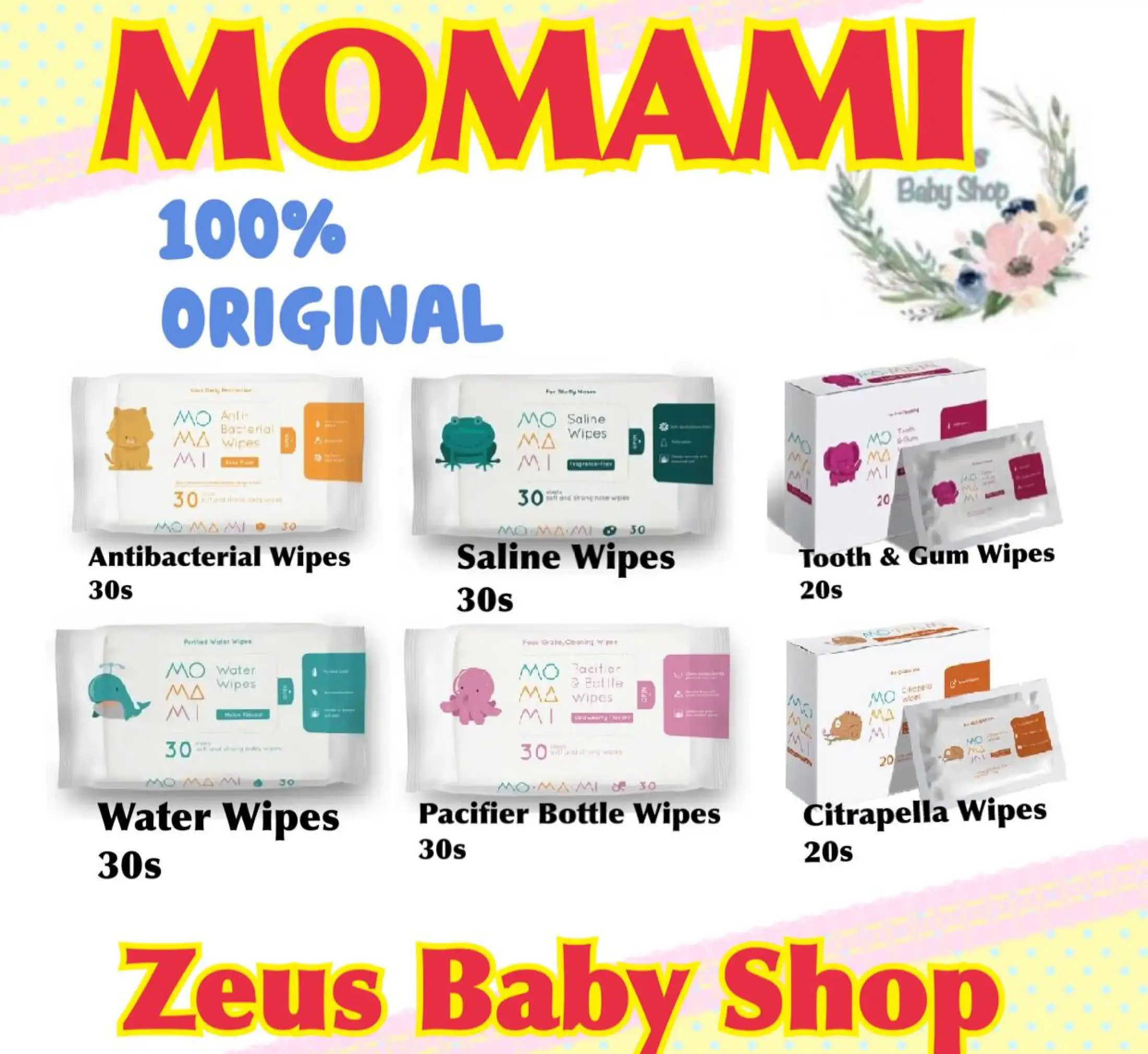 Promo Momami Wipes / Tissue Bayi Antibacterial / saline / water / tooth ...